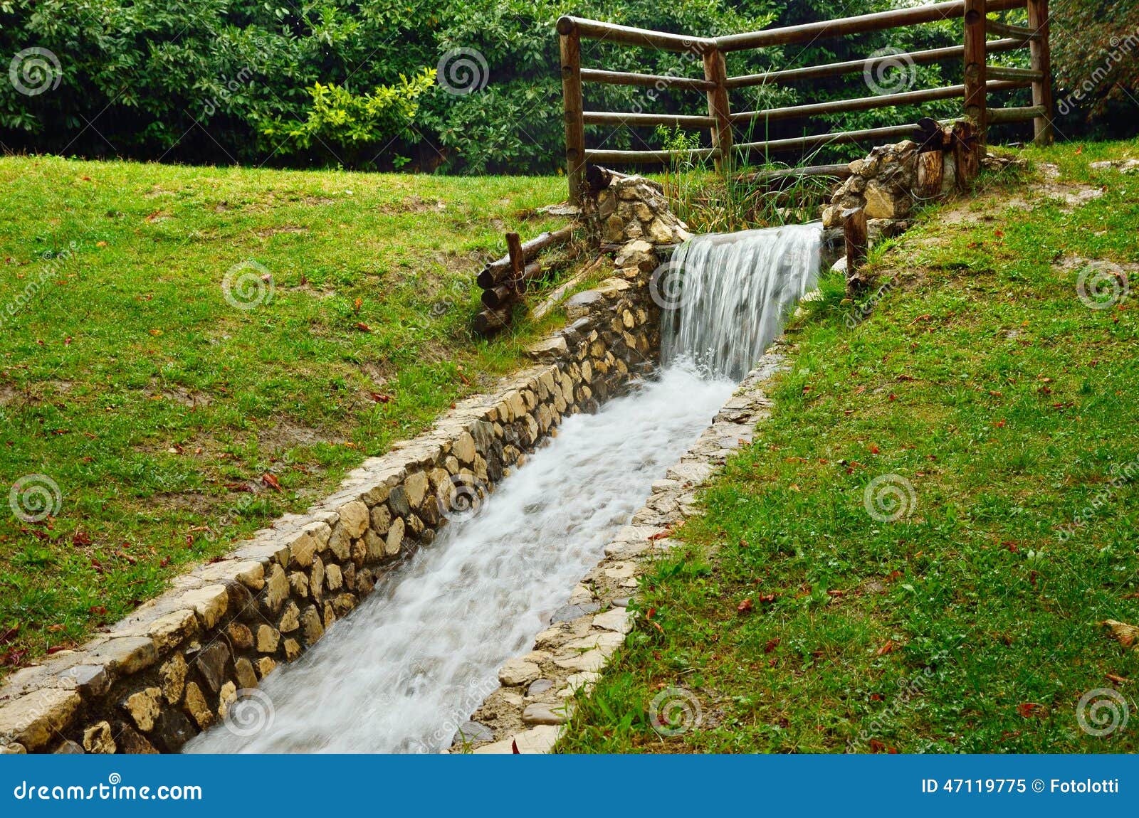 Artificial stream stock image. Image of artificial, stone - 47119775