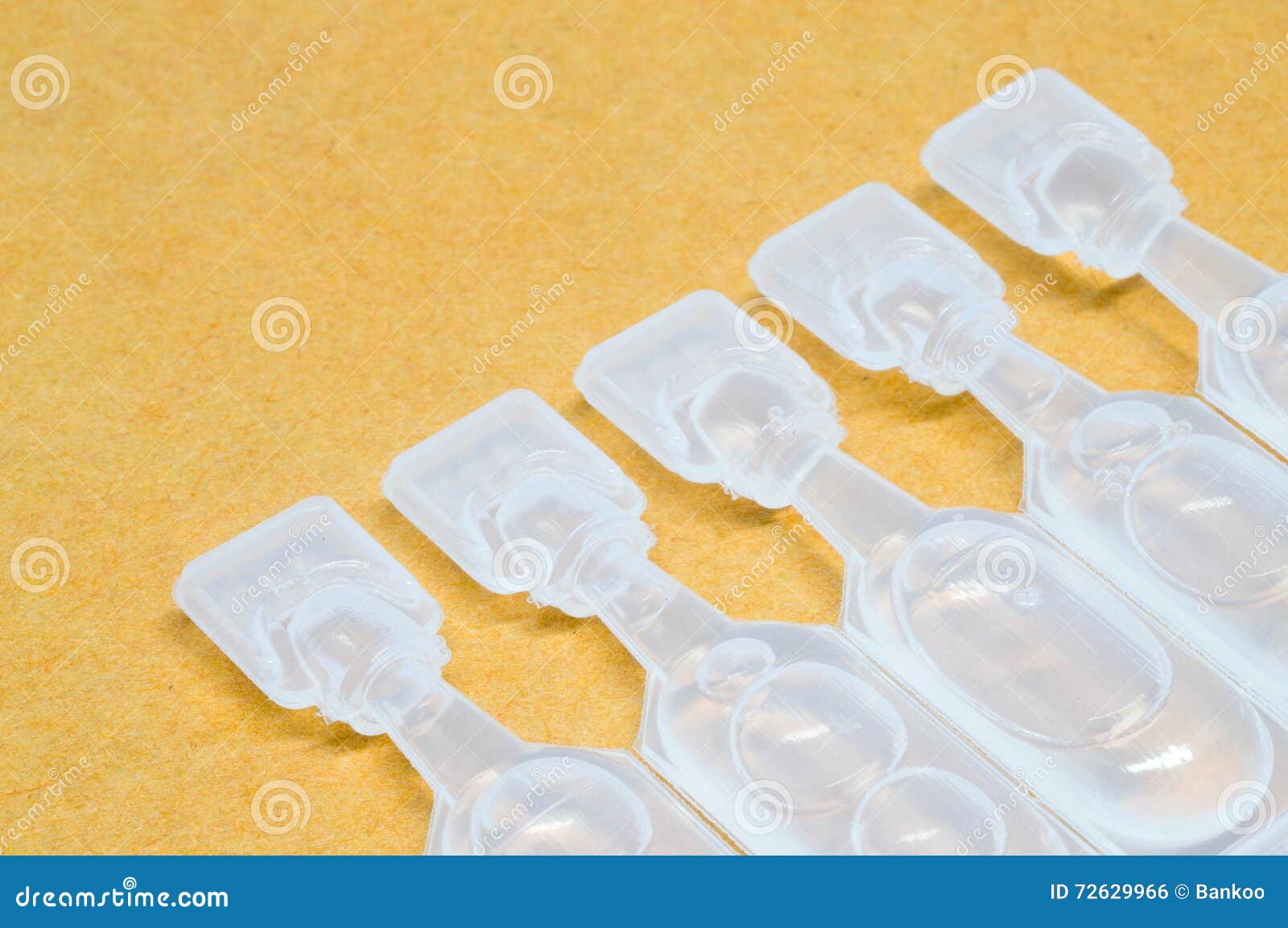 Artificial Tear Single Use Containers Eye Drop On Yellow Paper T Stock ...