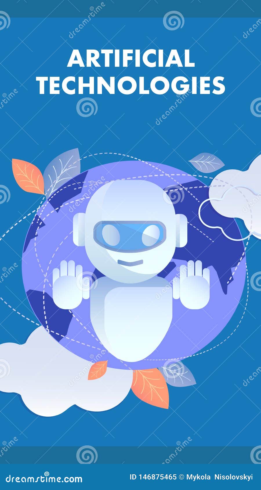 Artificial Technologies Flyer, Brochure Template Stock Vector ...