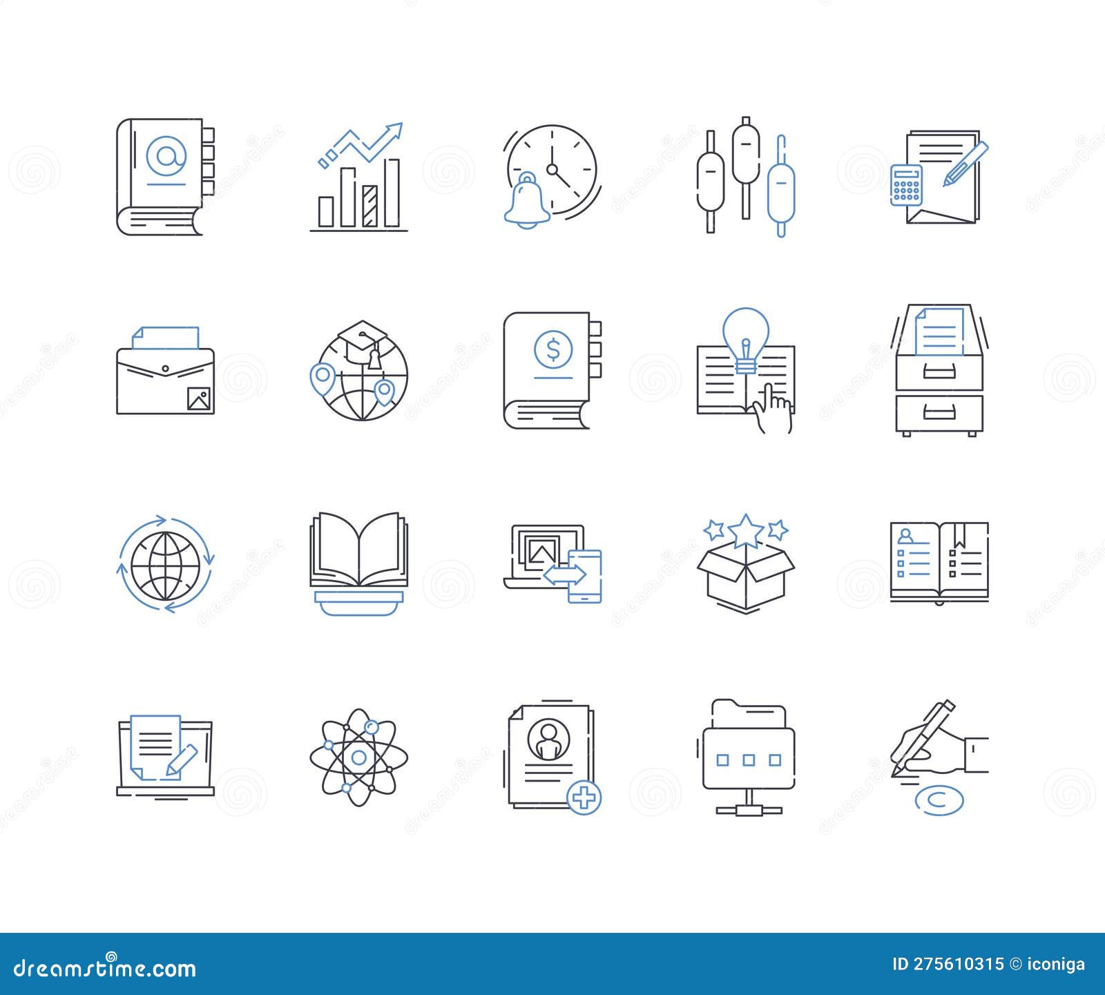 Artificial Technology Line Icons Collection Automation Robotics Algorithms Intelligence