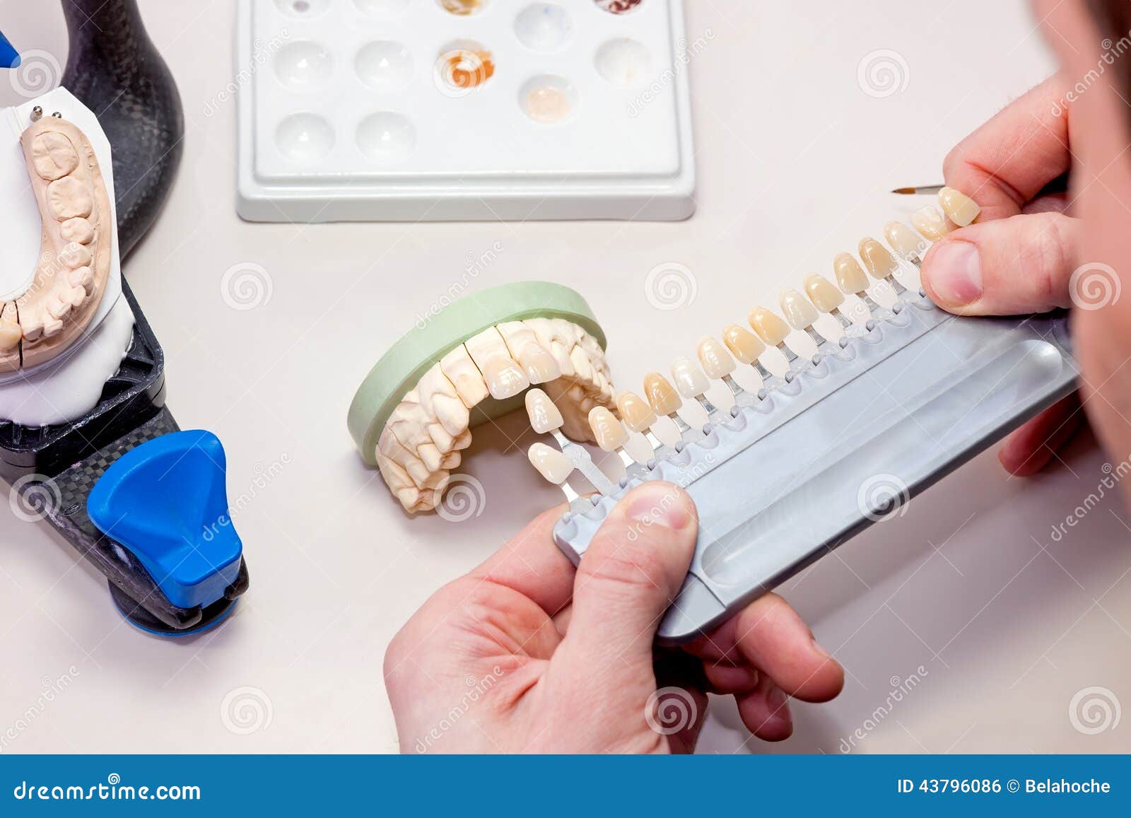 Artificial Teeth on White Table Stock Photo - Image of aesthetics ...