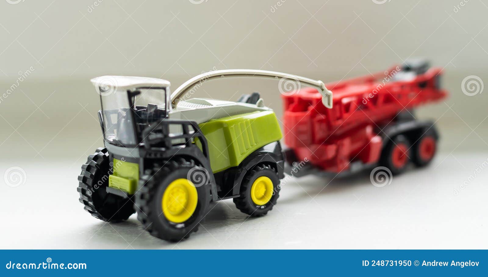 Artificial Tractor Childrens Toy Harvester Stock Photo - Image of toys ...