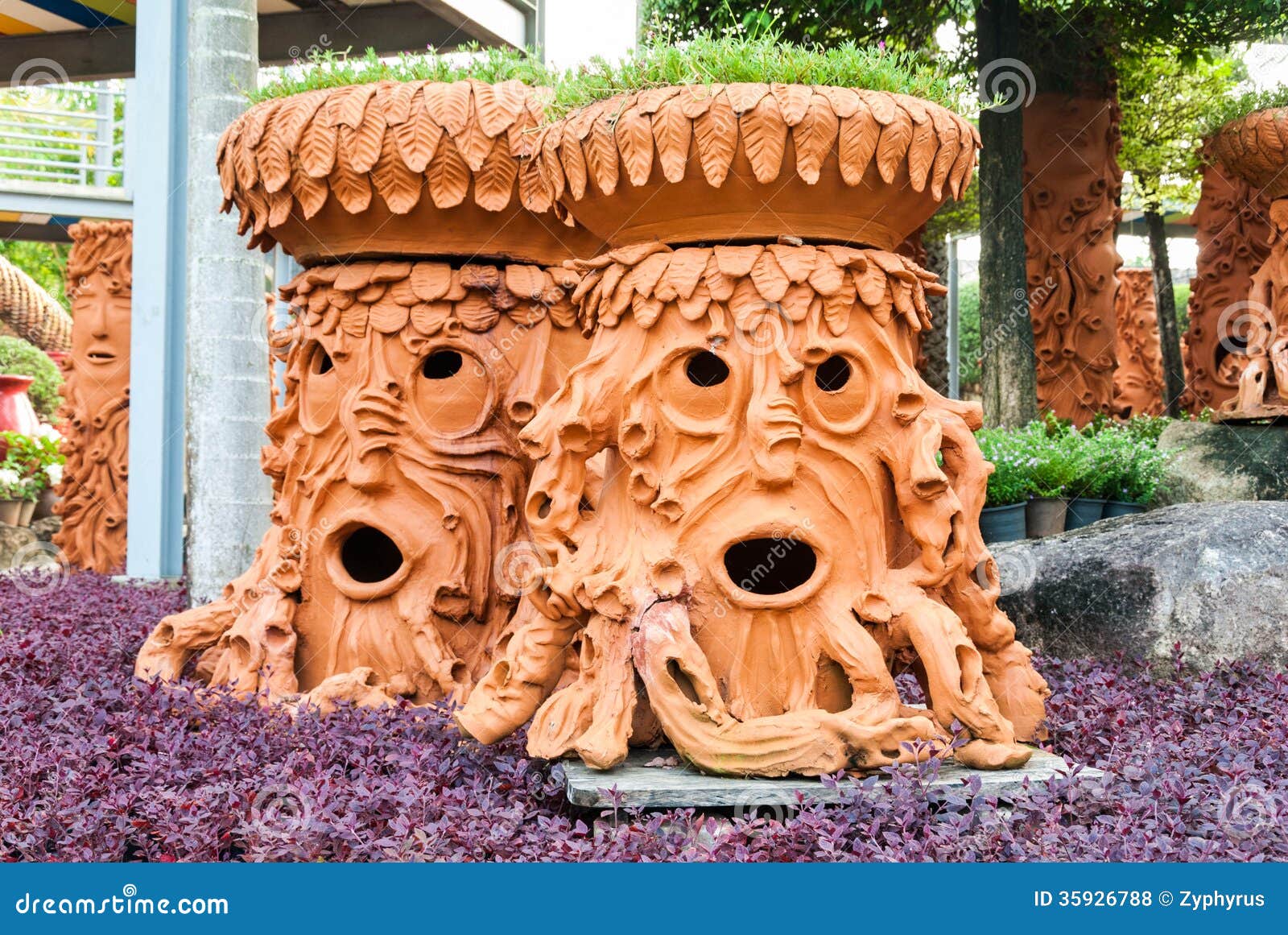 Artificial Tree Pot Look Like Human Face Stock Photos - Free & Royalty ...