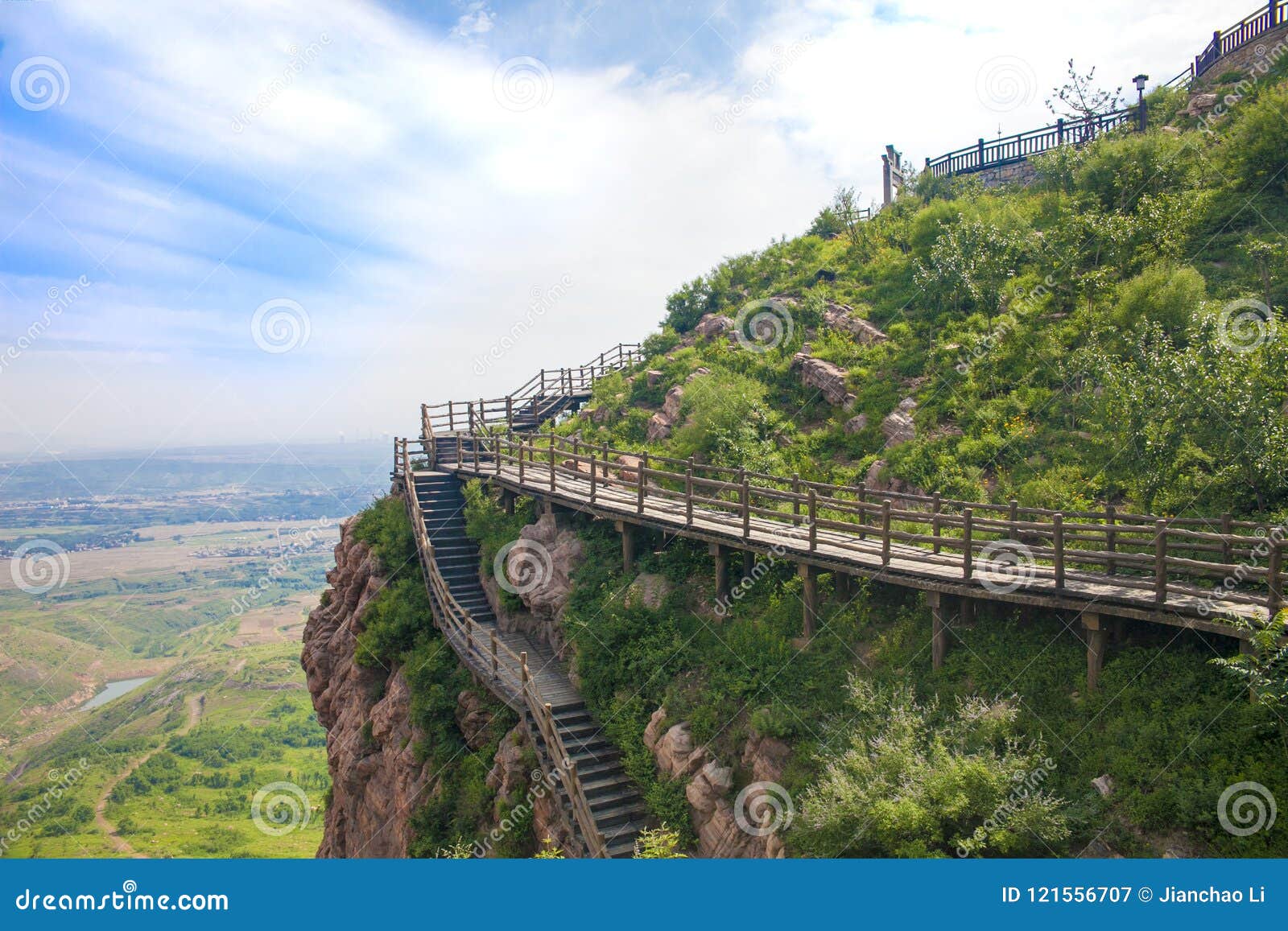 An Artificial Trestle Built on a Cliff Stock Image - Image of trestle ...