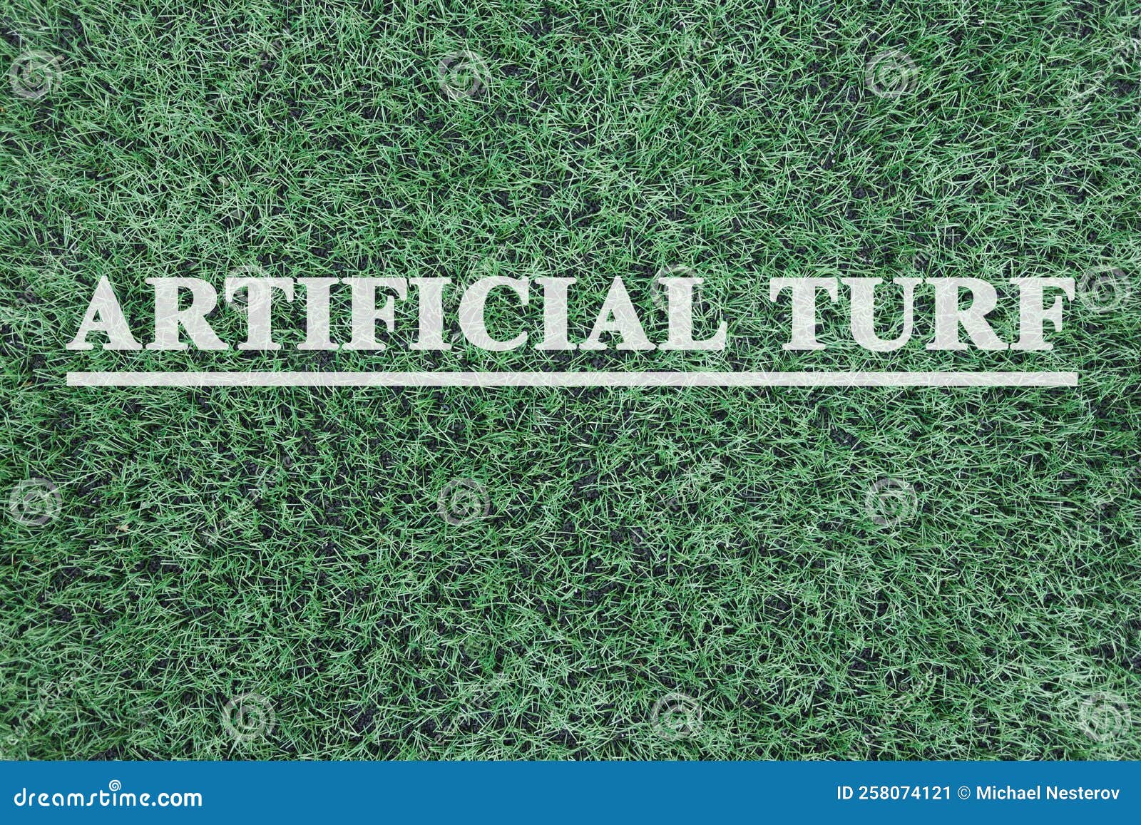 Artificial Turf Lettering on Artificial Grass Stock Image - Image of ...