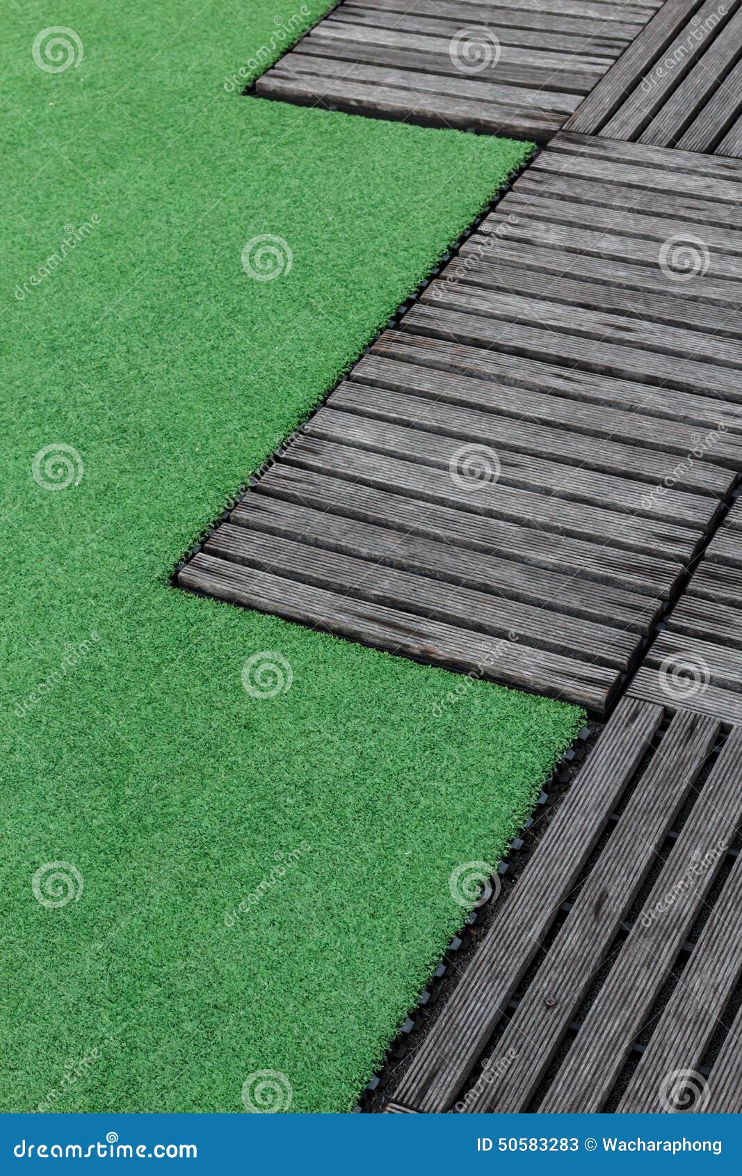 Artificial Turf and Old Wood Stock Image - Image of nature, gardening ...