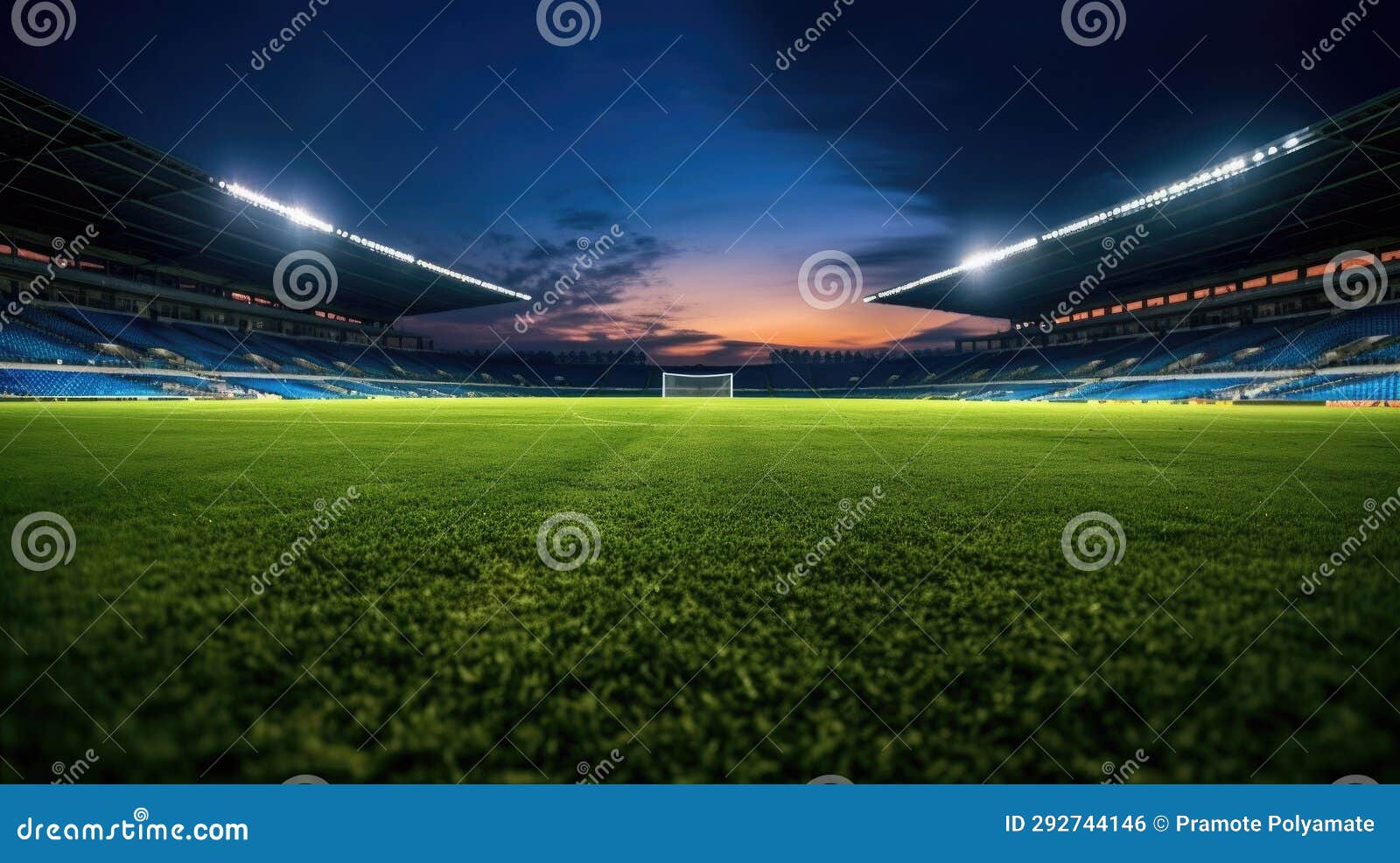 Artificial Turf in the Soccer Stadium. Generative Ai Stock Illustration ...