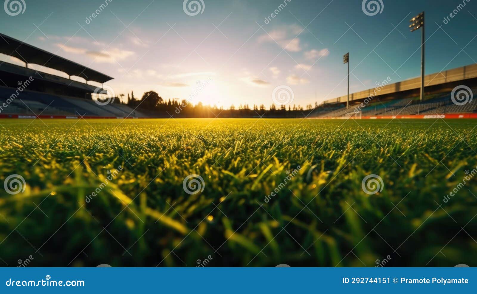 Artificial Turf in the Soccer Stadium. Generative Ai Stock Image ...