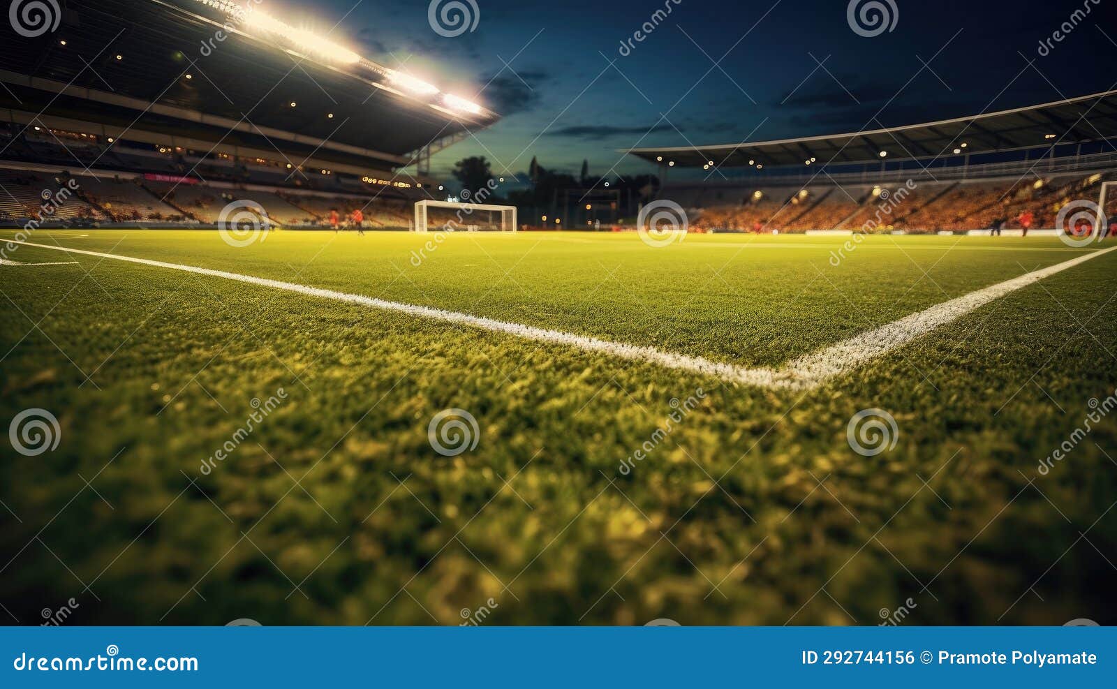 Artificial Turf in the Soccer Stadium. Generative Ai Stock Photo ...