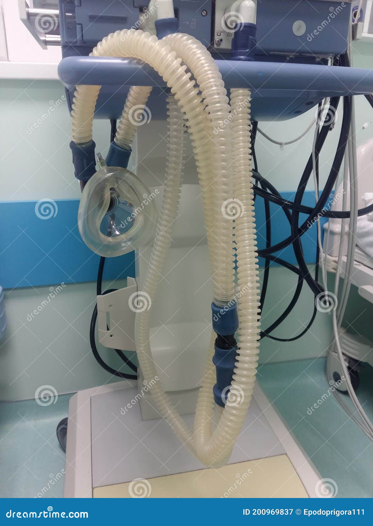 Artificial Ventilation Mask Close Up. Ventilation of the Lungs with ...