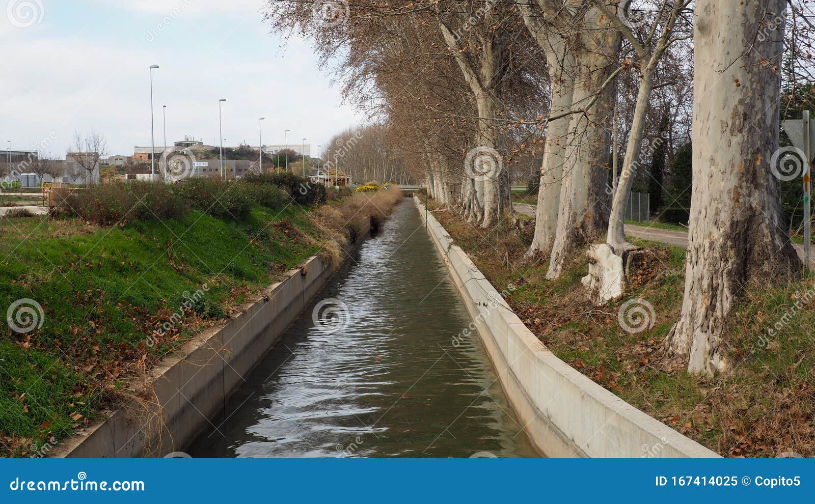 Artificial Water Channel for Irrigation, Juneda, Lerida, Spain, Europe ... Artificial Water Channel for Irrigation, Juneda, Lerida, Spain, Europe ...