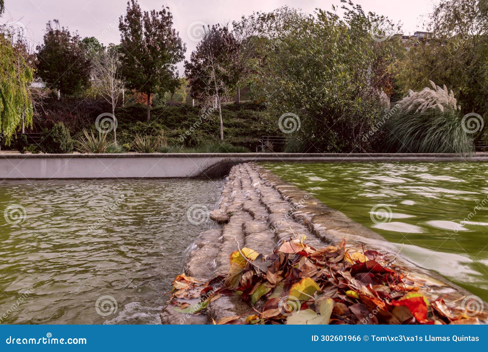 An Artificial Water Channel with a Small Artificial Stone Waterfall ...