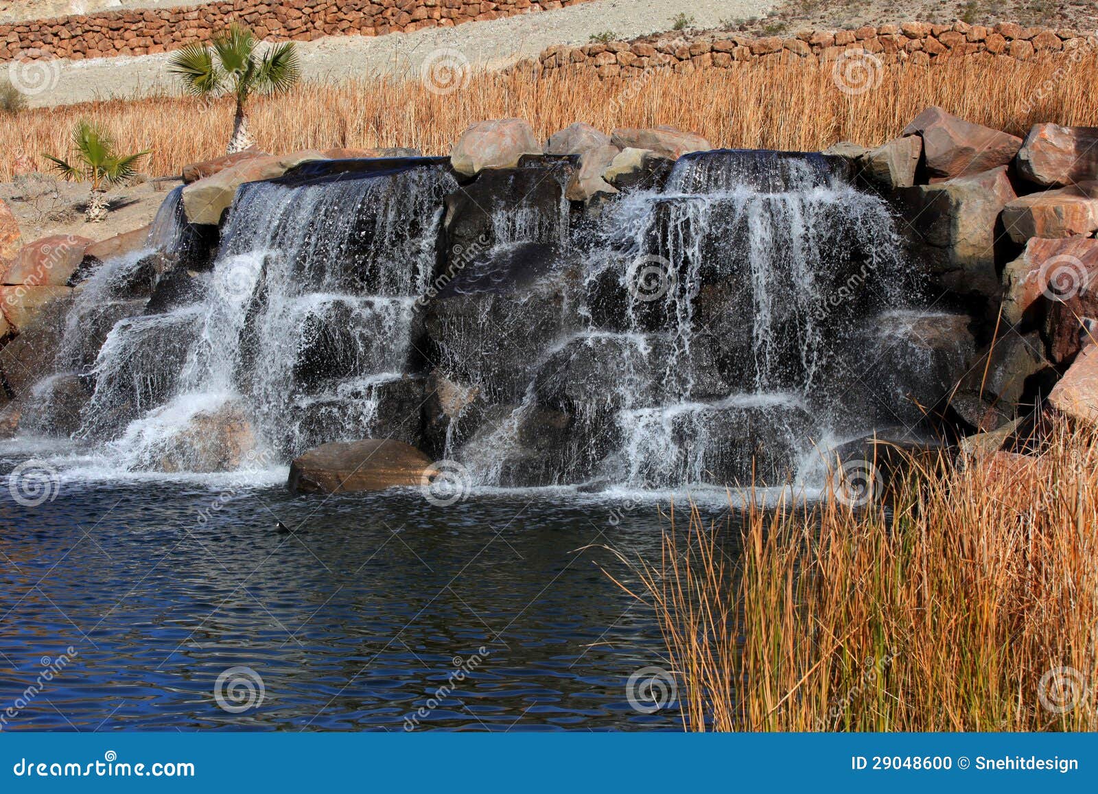 Artificial water falls stock photo. Image of splash, environment - 29048600