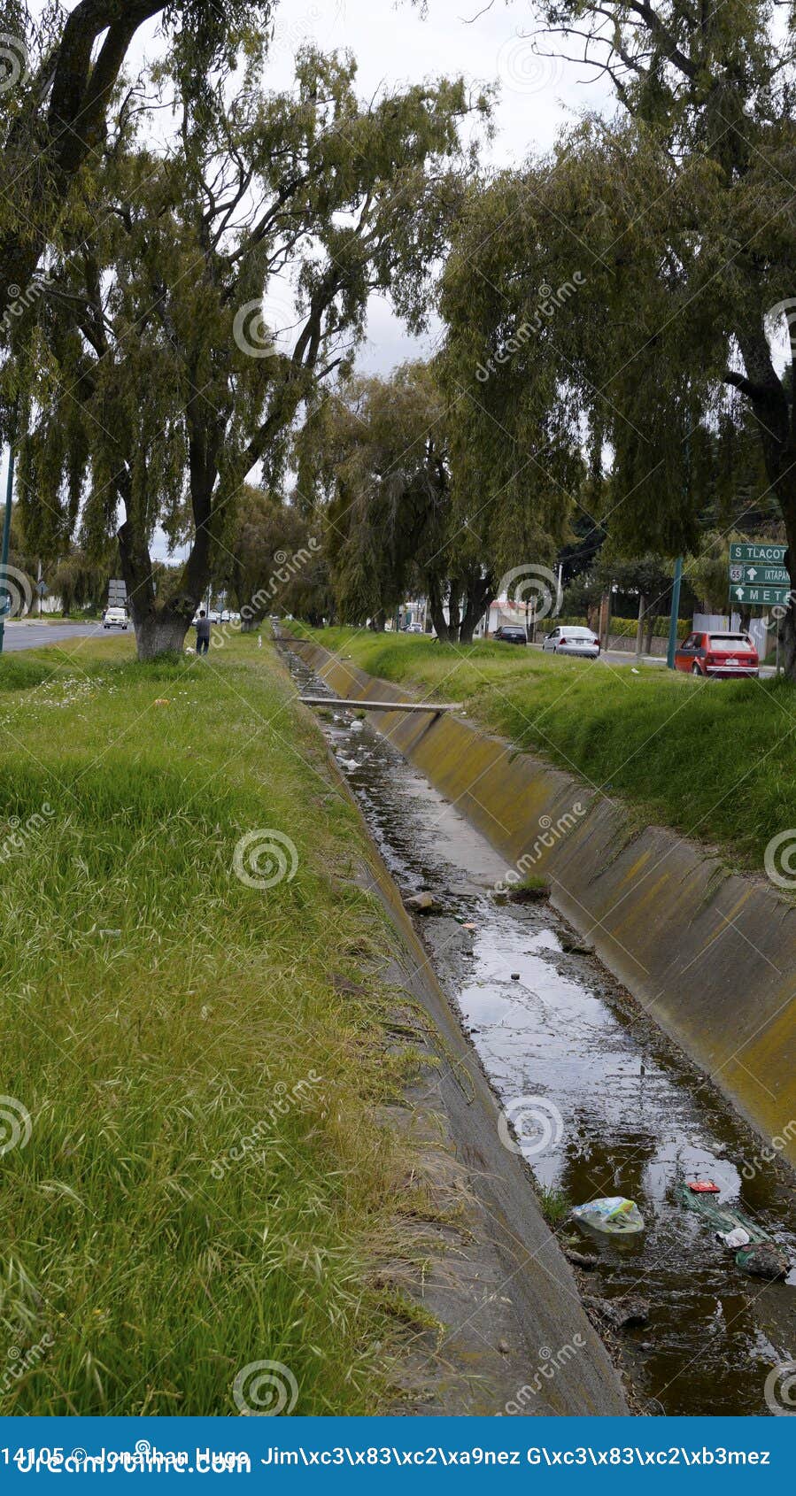 Artificial Water Stream Outside Town Editorial Image - Image of town ...
