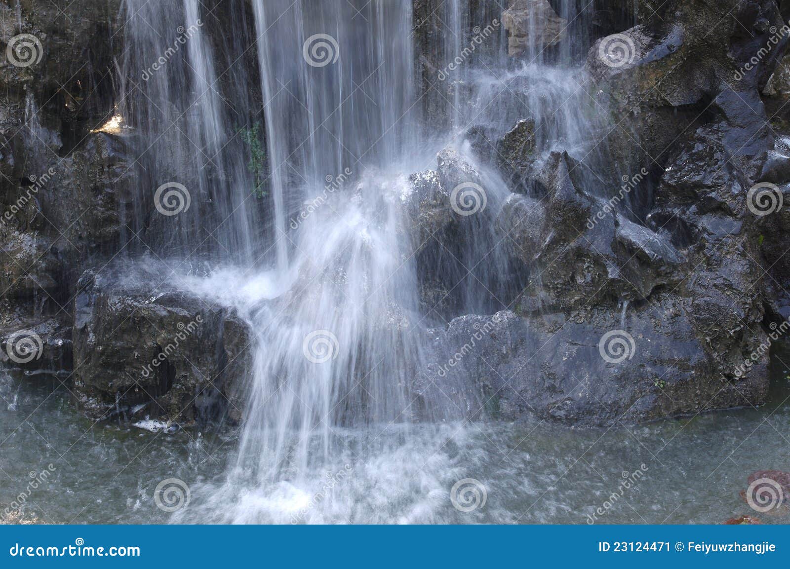 Artificial waterfall stock image. Image of liquid, clean - 23124471