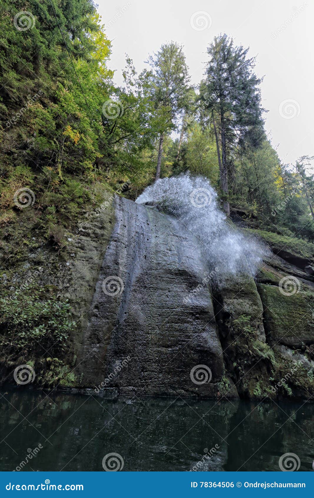Artificial Waterfall Being Open Stock Photo - Image of artificial ...