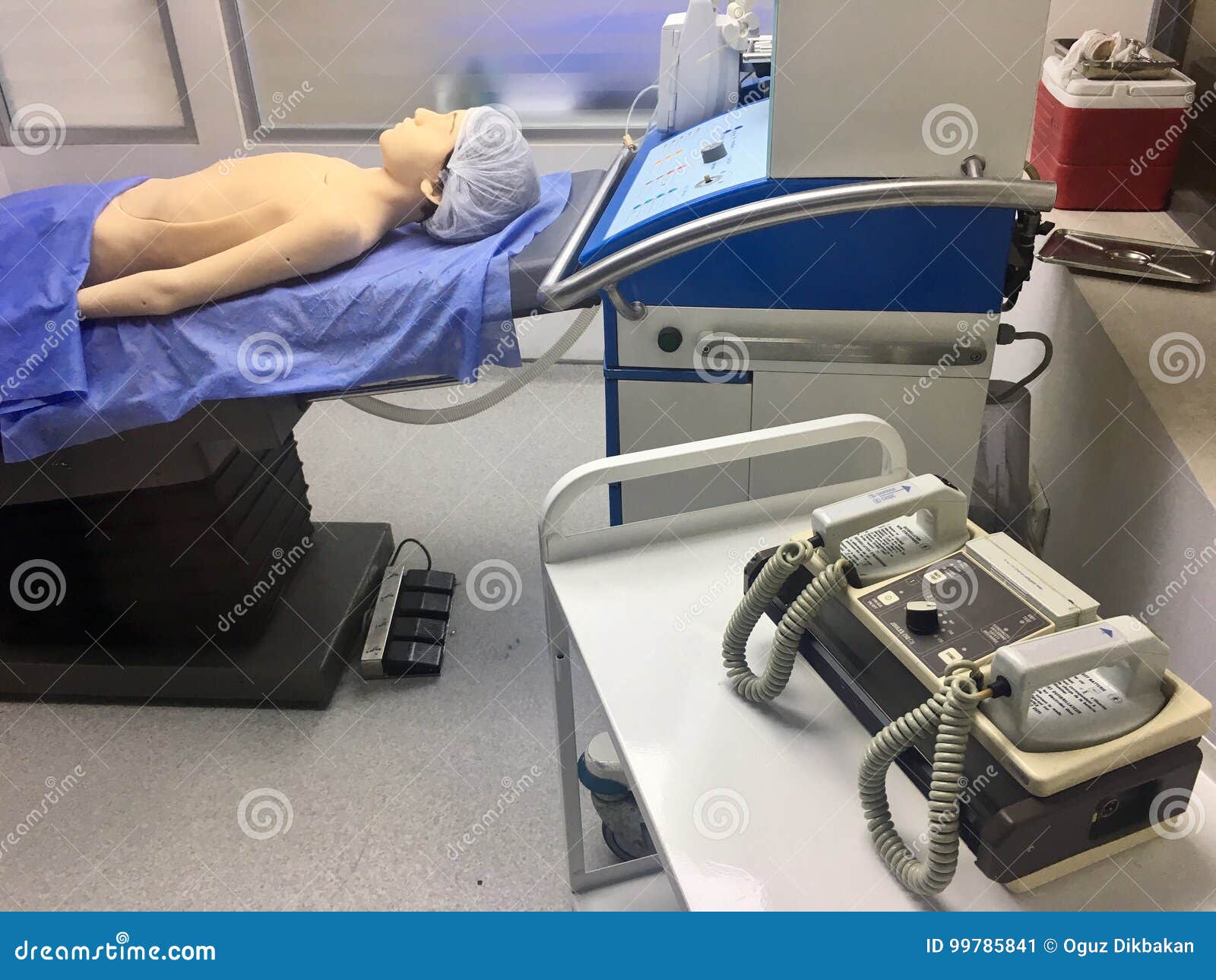 Artificial Wax Model in Modern Operating Room with Defibrillator ...