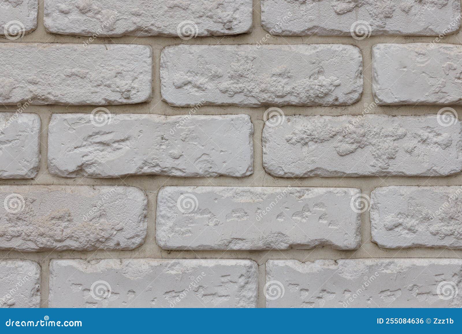 Fake White Brick Wall, Plastic Panel Imitating Natural Brickwork Stock ...
