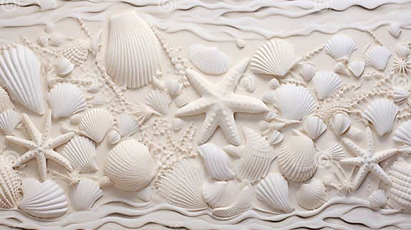 Artificial Whitewashed Walls Mimic Beach, Adorned with Seashell ...