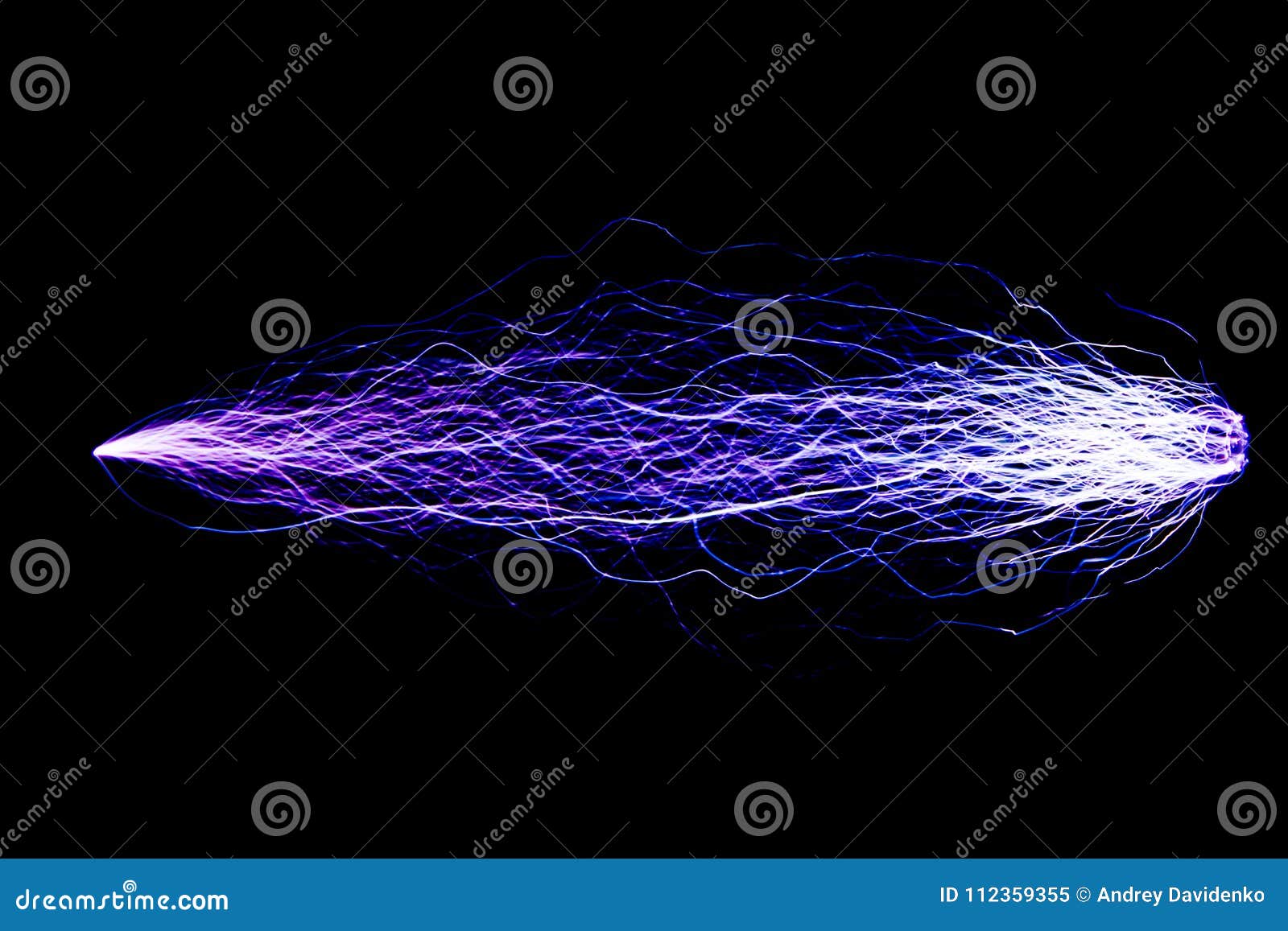 This Artificially Created by an Spark Discharge in the Air. Stock Image ...