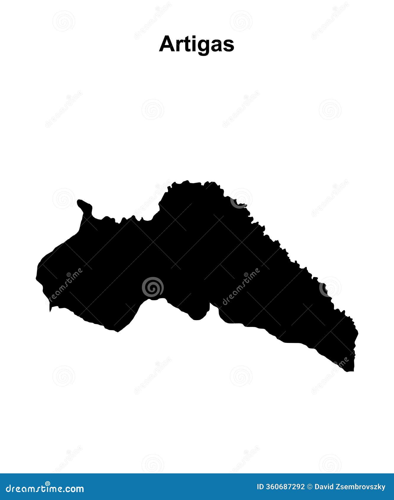 Artigas Outline Map Cartoon Vector | CartoonDealer.com #379018051