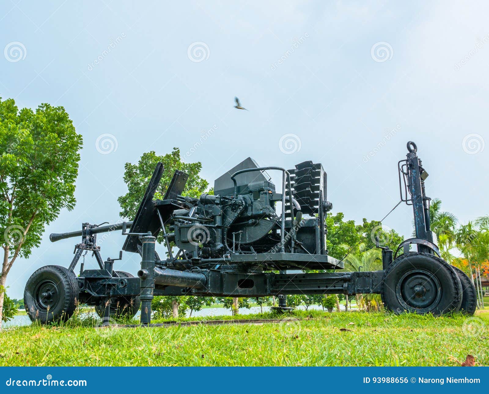 Artillery field gun stock photo. Image of missiles, airplane - 93988656
