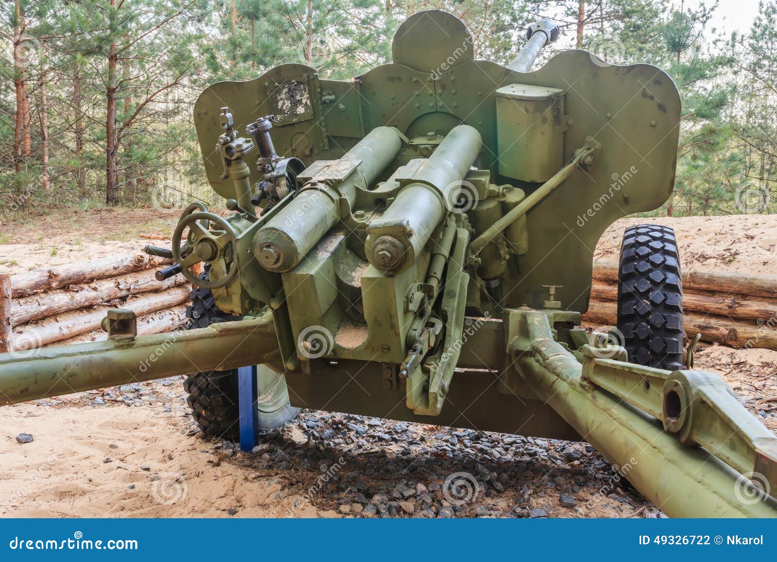 Artillery Gun Fired during World War II in Belarus Stock Photo - Image ...