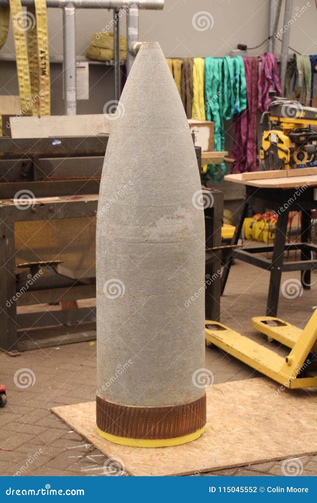 Artillery Shell stock photo. Image of warfare, explosive - 115045552