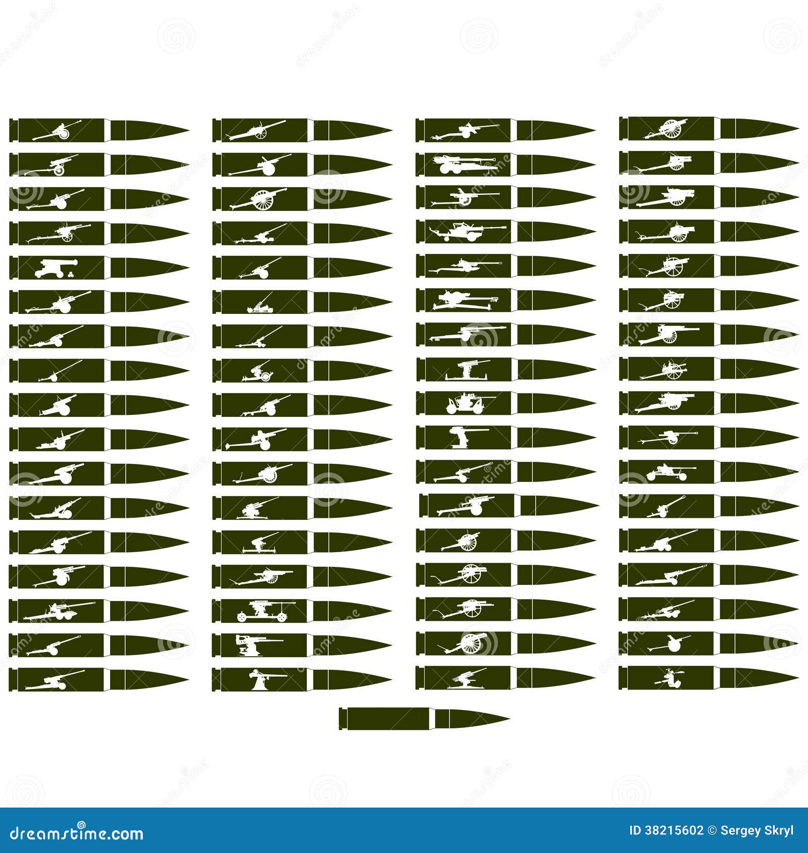 Artillery shells stock vector. Illustration of artillery - 38215602