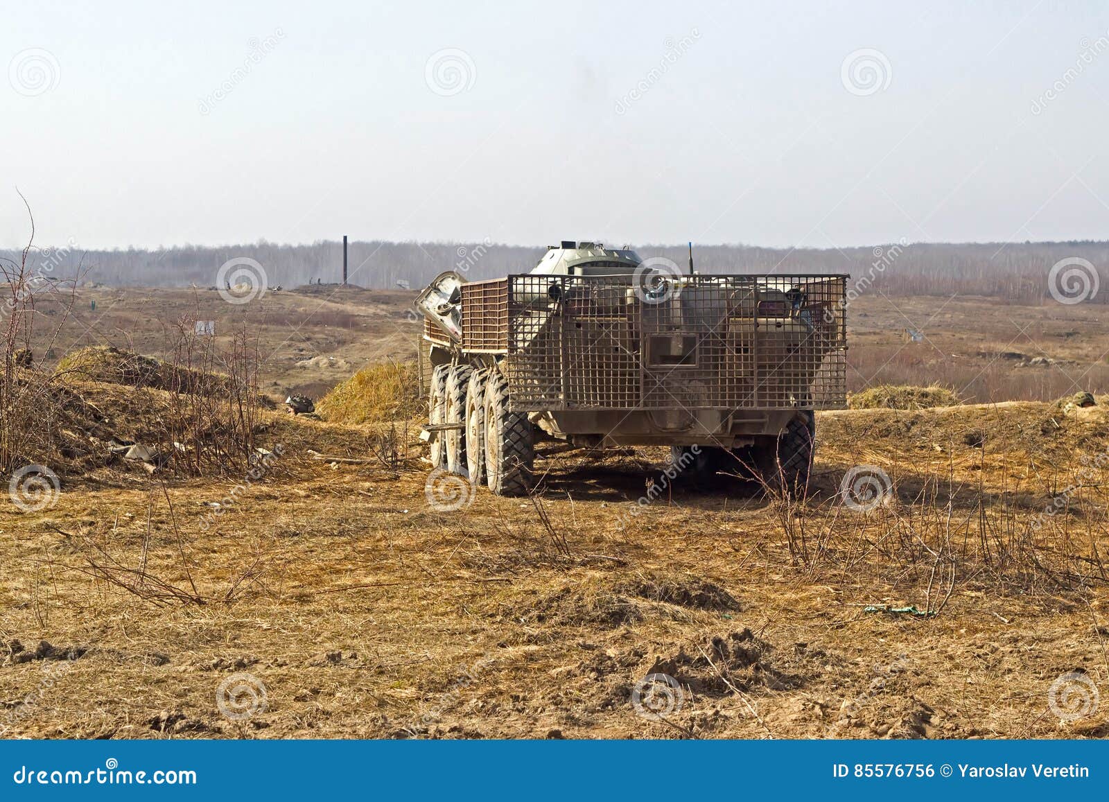 Artillery Tank On Military Hiding In Grass Royalty-Free Stock Photo ...