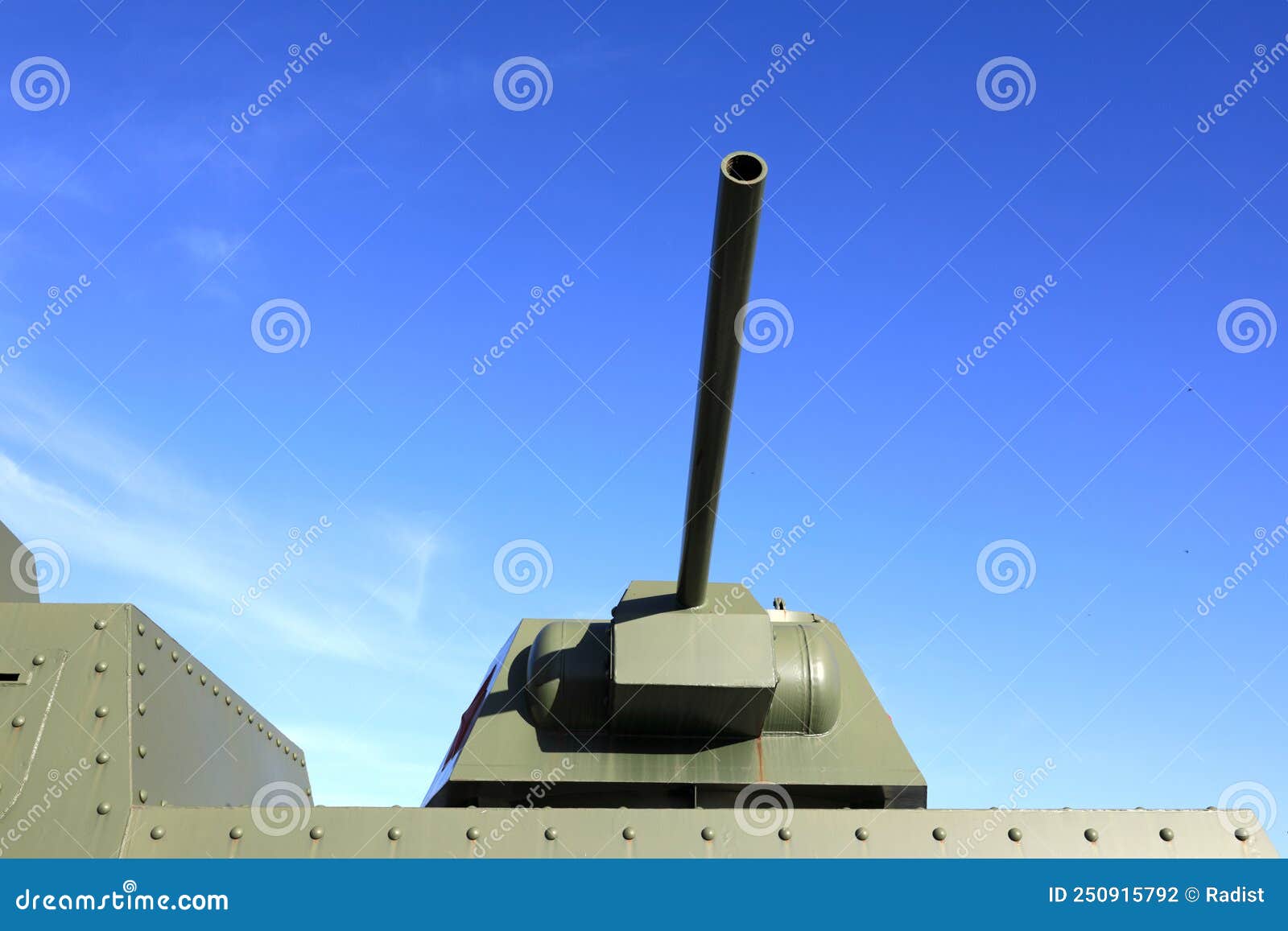 Artillery Turret on Armored Train Stock Photo - Image of armored, armor ...