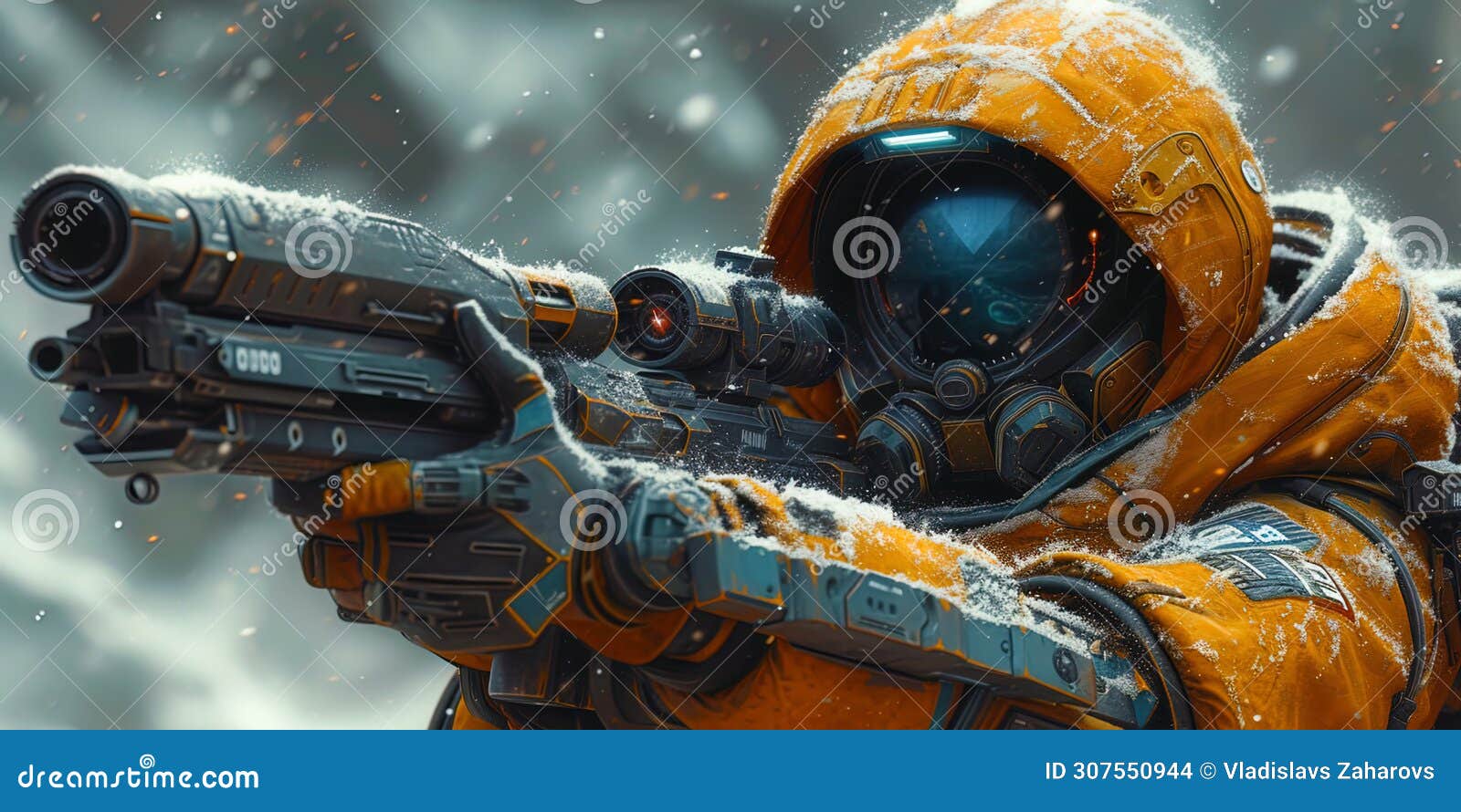 Artillustration of the Character in the Science Fiction World, with ...