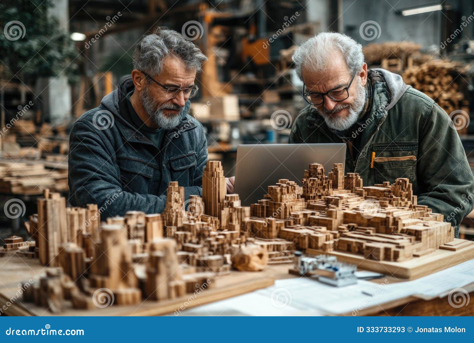 Artisan and Apprentice Collaborate on Wood Art Piece Using CAD Software ...