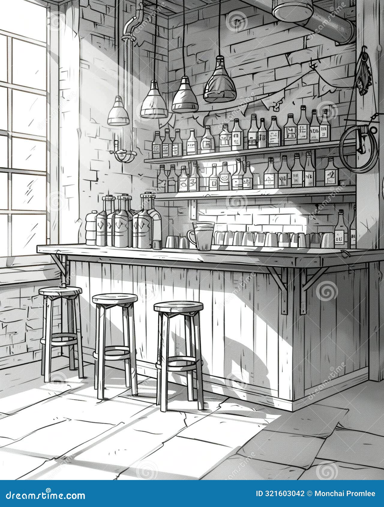 Artisan Beer Workshop Flat Design Side View Intimate Setting Theme ...