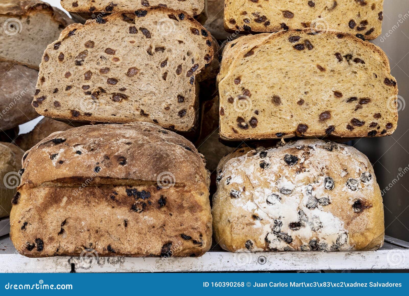 Artisan Bread Made from Cornmeal with Raisins and Rye Flour with ...