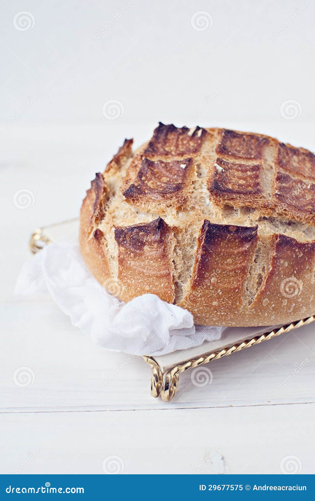 Artisan bread on platter stock image. Image of platter - 29677575