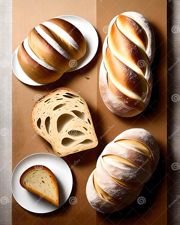 Artisan bread selection stock illustration. Illustration of meal ...
