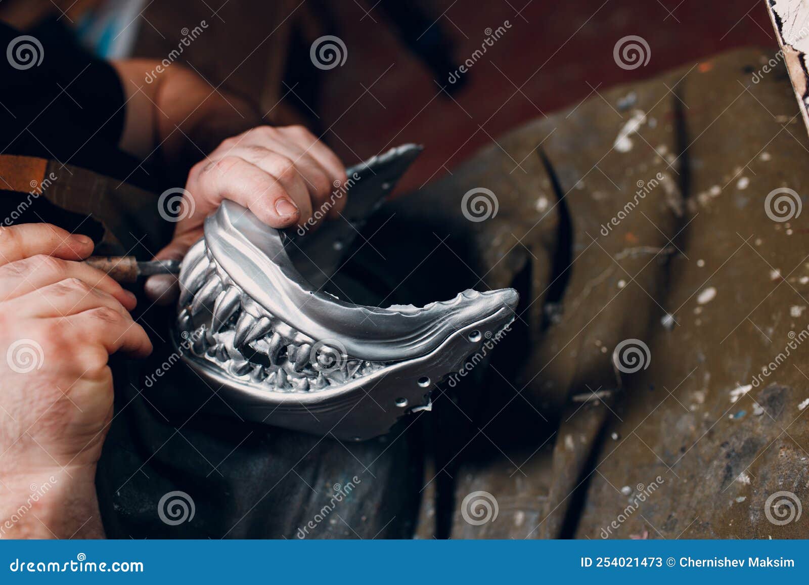 Cast Gypsum Model Plaster For Dental Molar Teeth Before Braces In ...