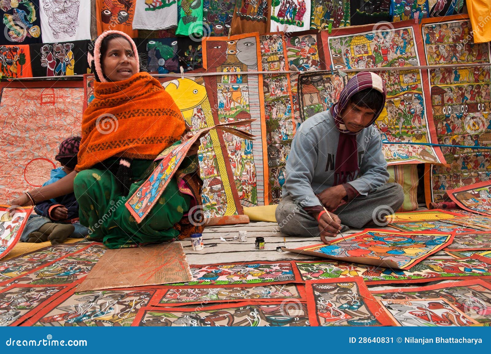 Artisan Family Creating Handicrafts Editorial Photo - Image of design ...