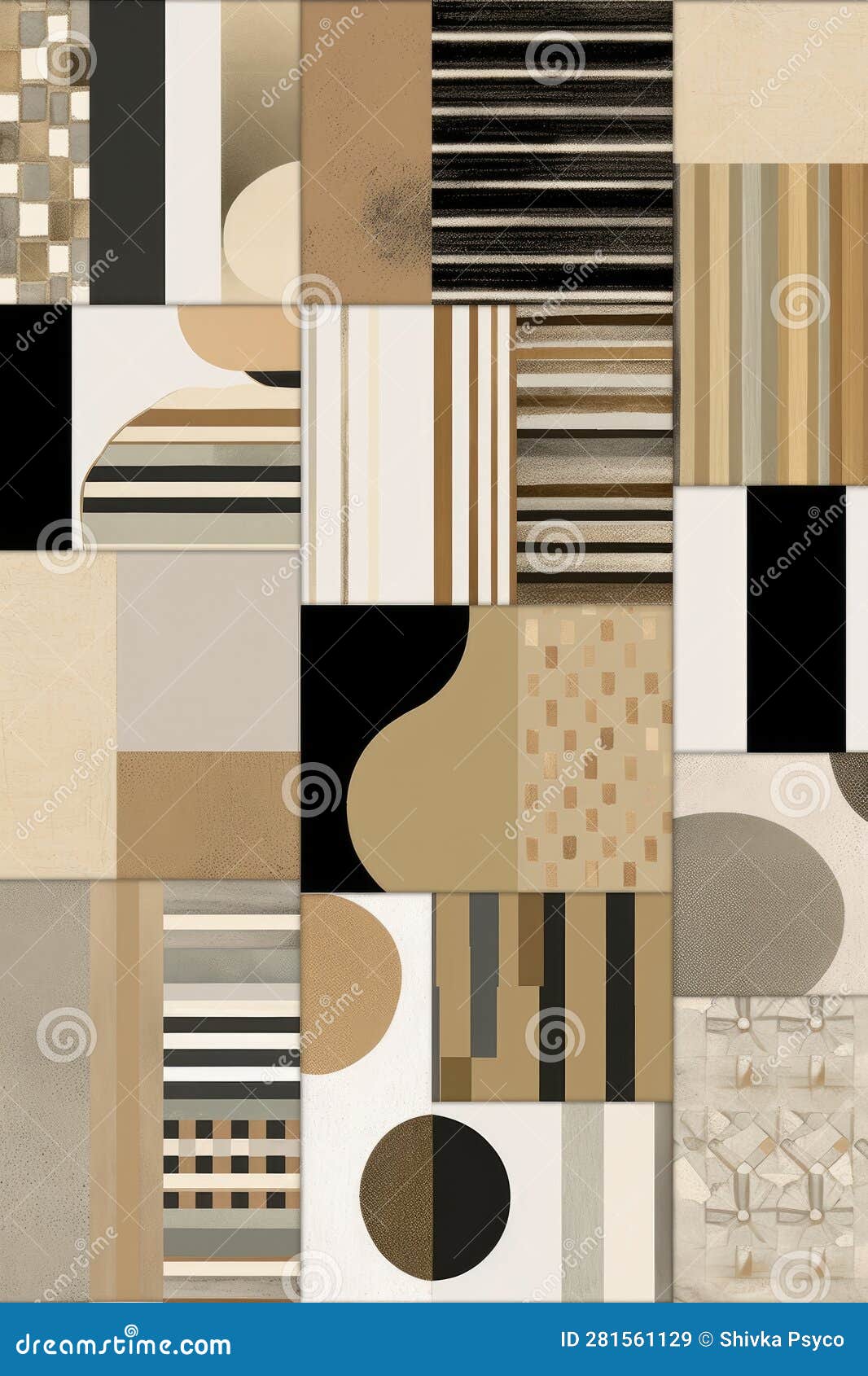 Artisan Geometric Modern Neutral Artistic Patterns Generative AI Stock ...
