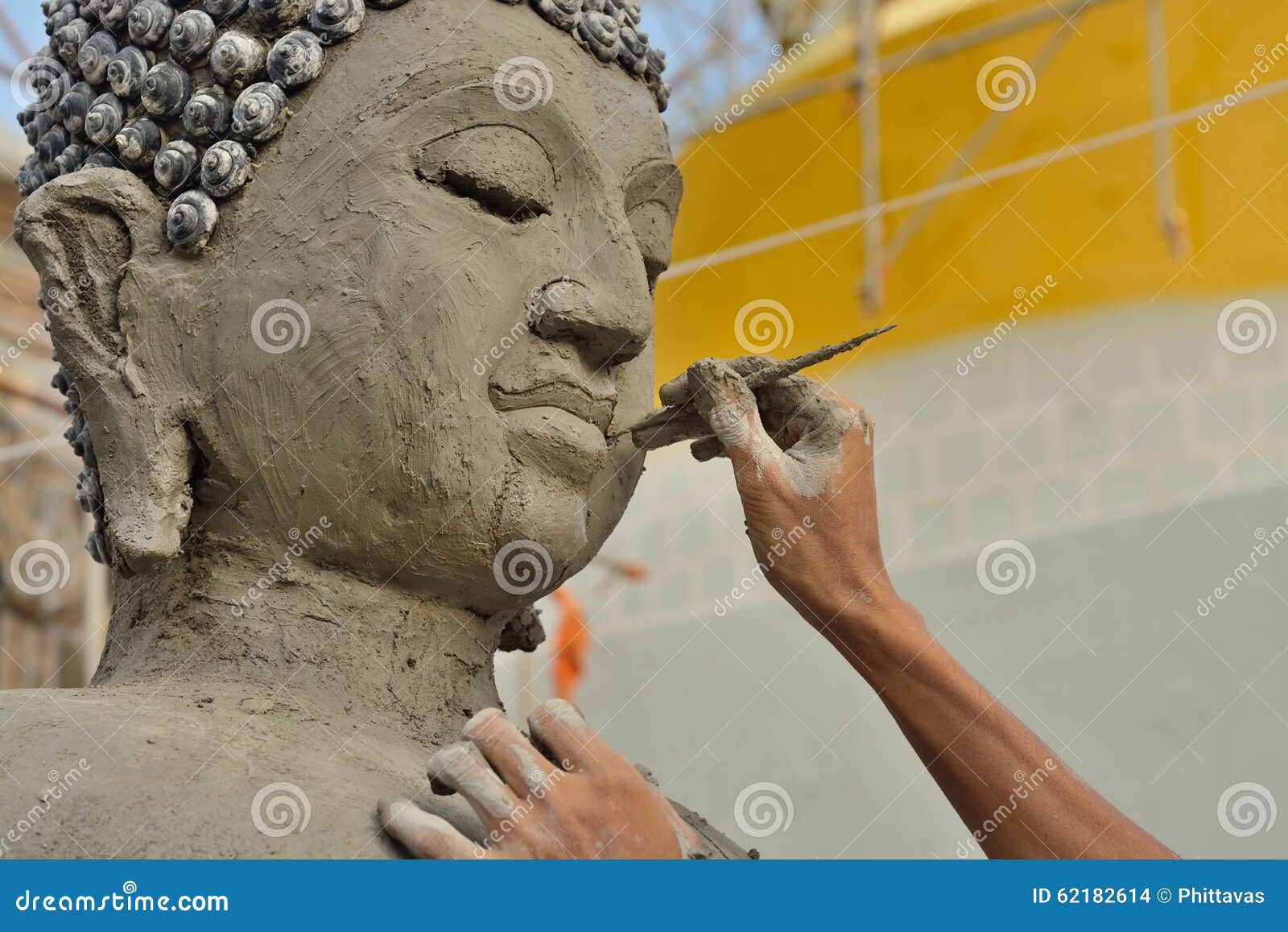 Artisan Hands Making Clay Buddha Editorial Stock Image - Image of maker ...