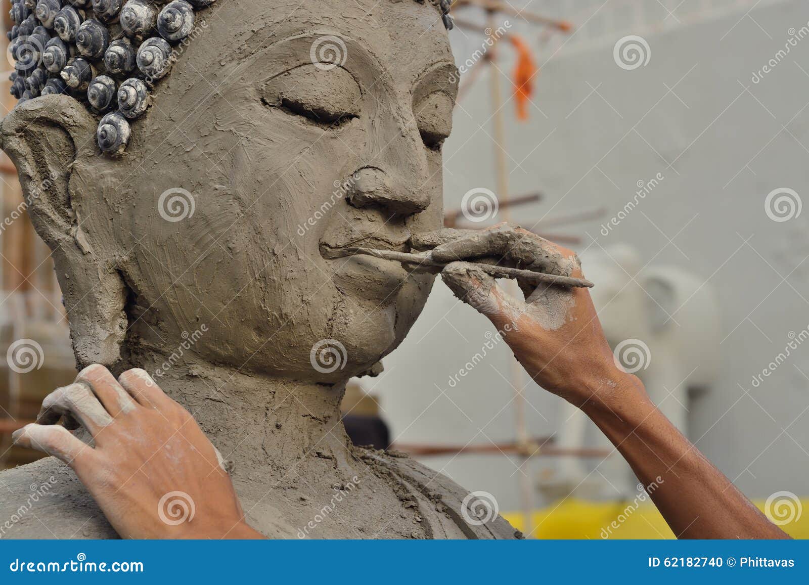 Artisan Hands Making Clay Buddha Editorial Image - Image of handmade ...