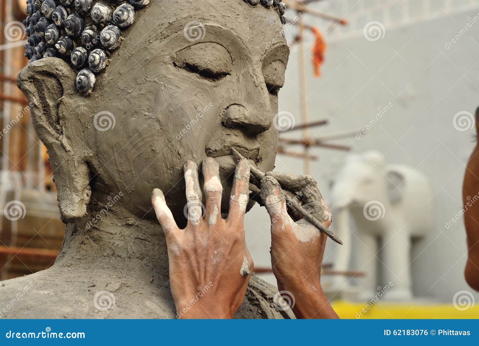 Artisan Hands Making Clay Buddha Editorial Photo - Image of artisan ...