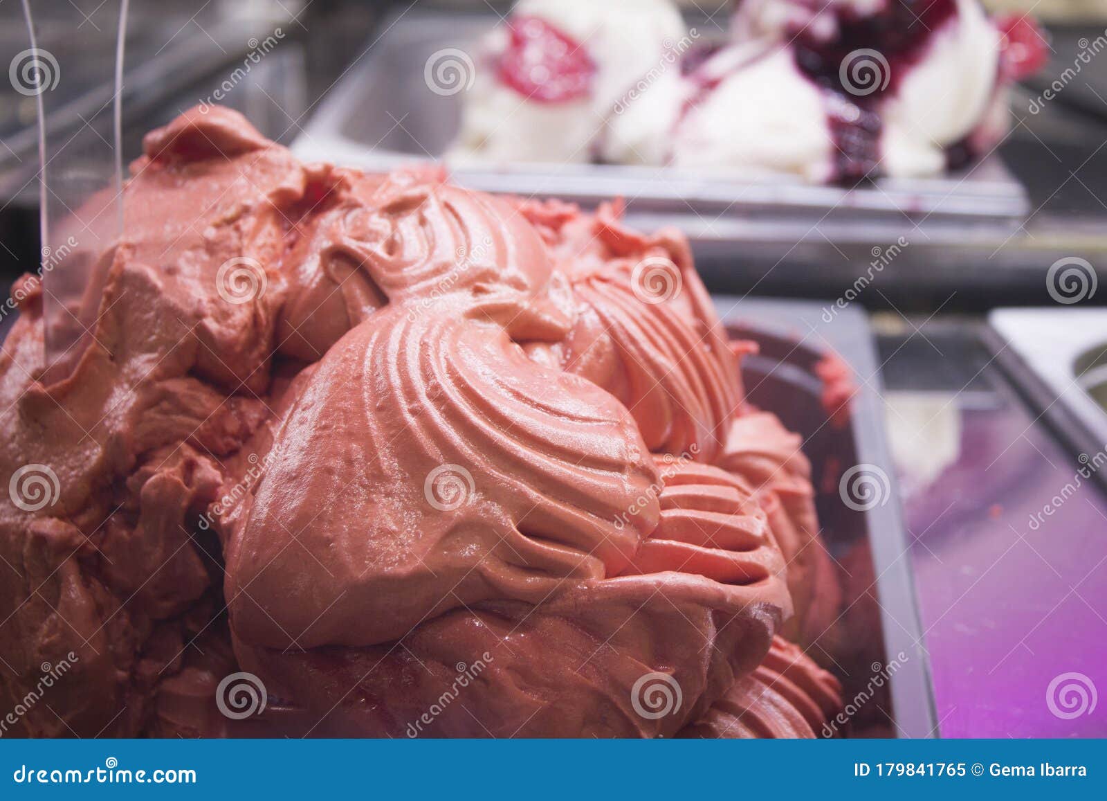 Artisan Ice Cream in a Metal Container To Keep the Cold Stock Image ...