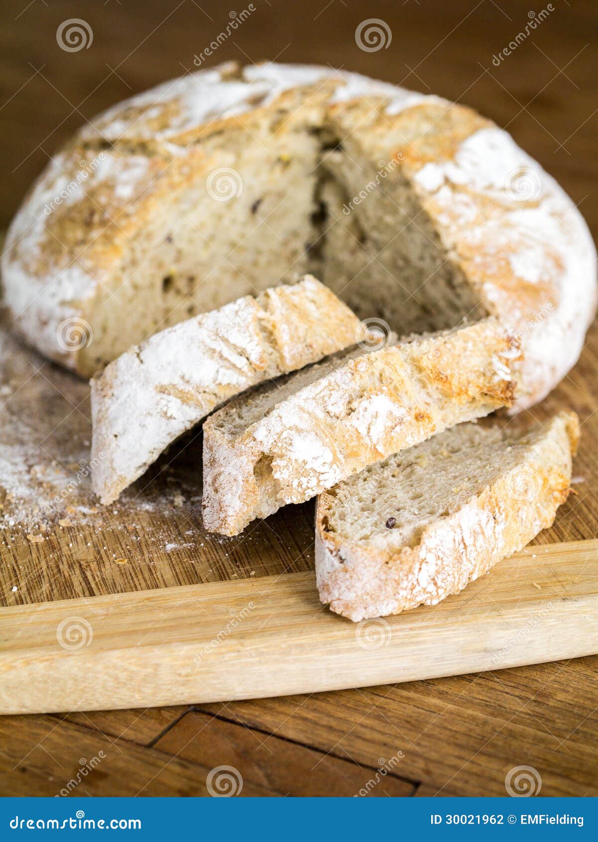 Loaf of fresh baked bread stock photo. Image of organic - 30021962