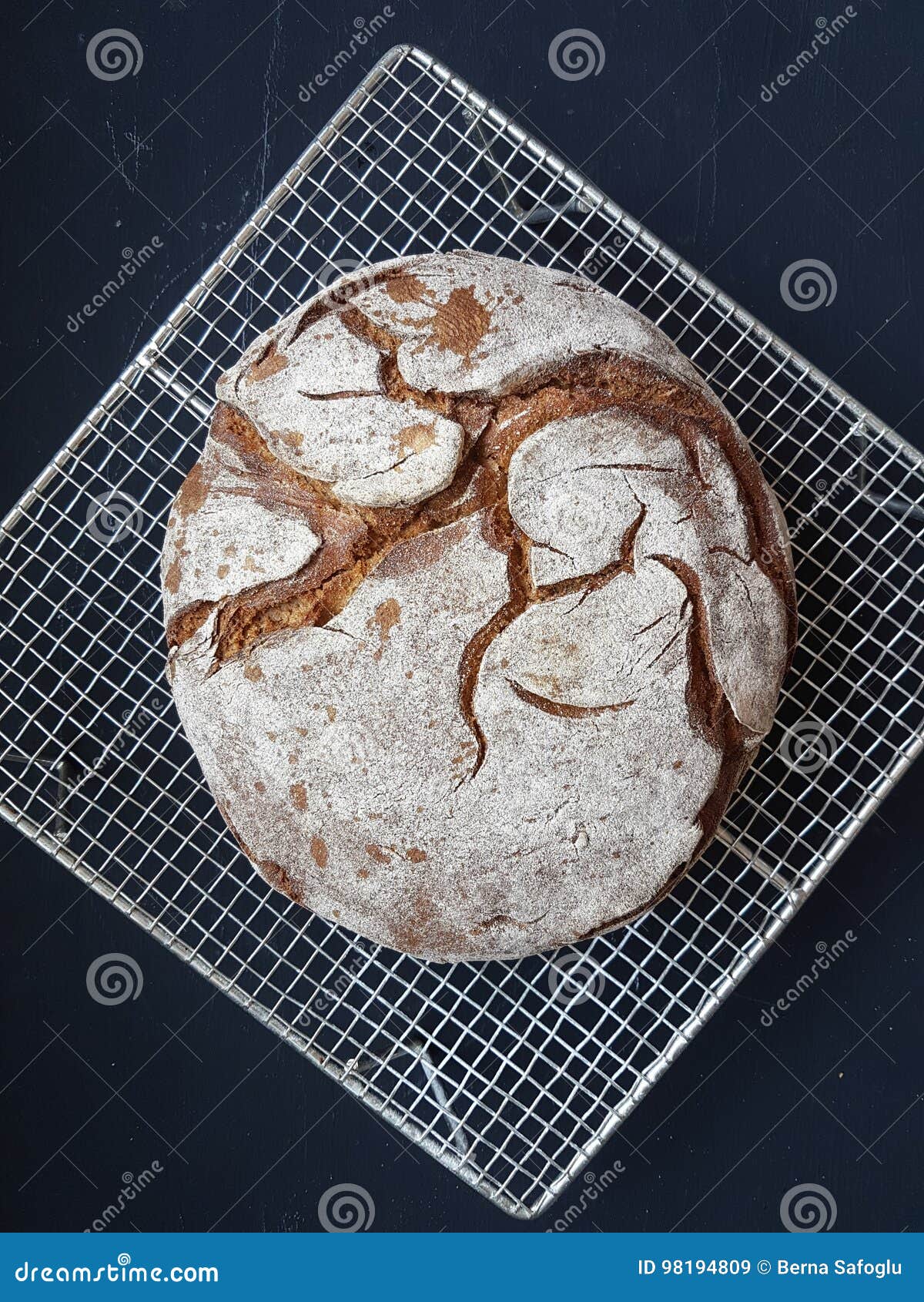 Artisan round bread stock image. Image of grain, pastry - 98194809