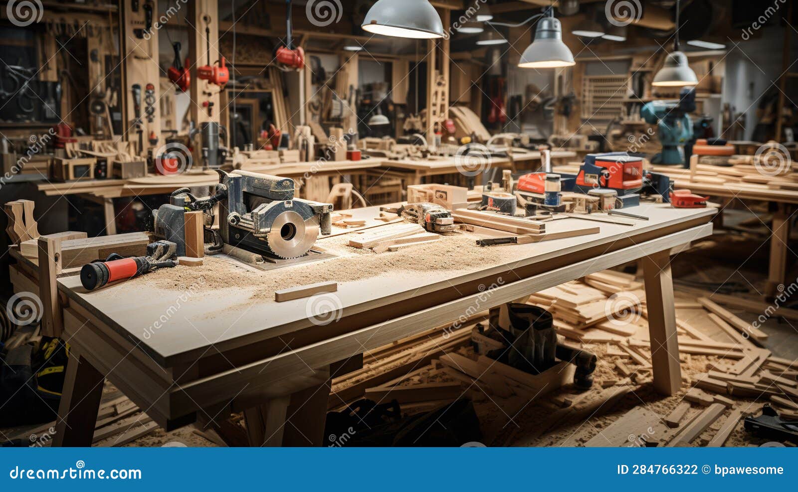 Artisan S Workshop: Inside a Carpenter Workshop with Wood and Tools ...