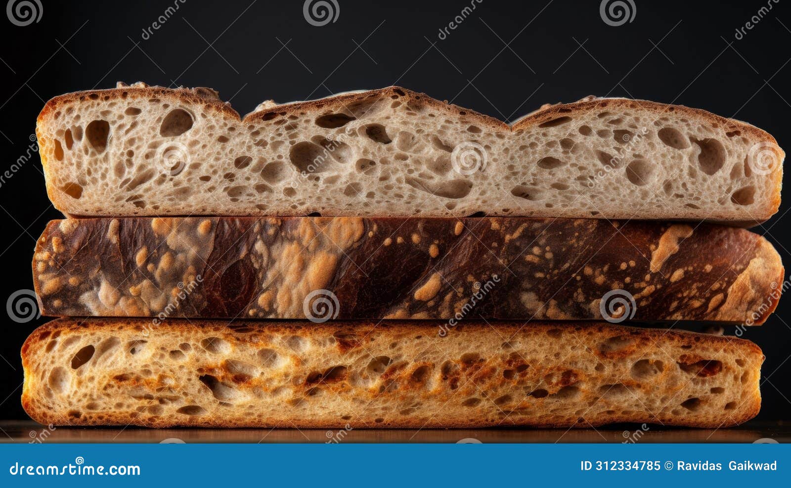 An Artisanal Bread Crust with a Golden and Crunchy Texture Stock ...