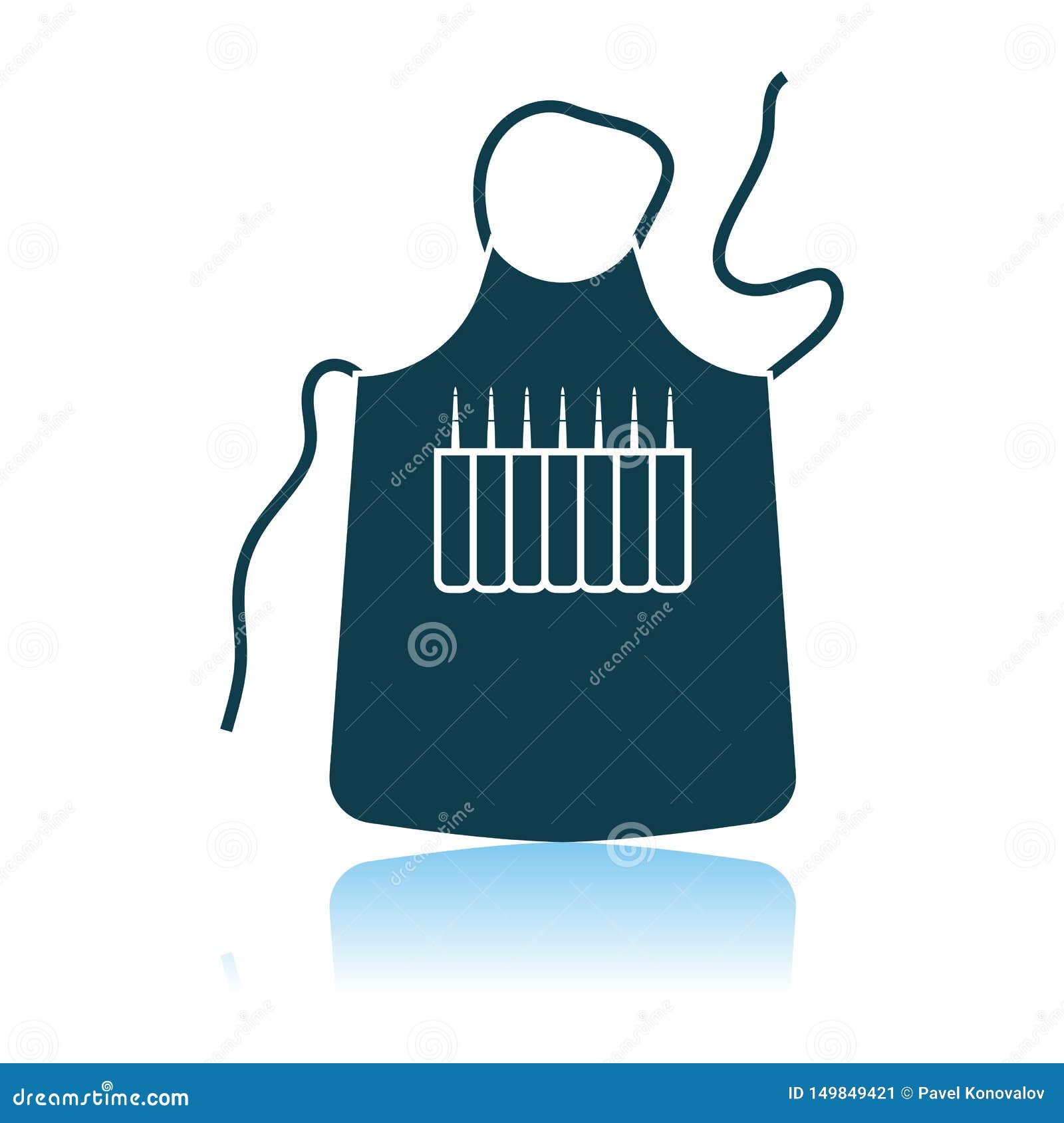 Artist Apron Icon stock vector. Illustration of painter - 149849421
