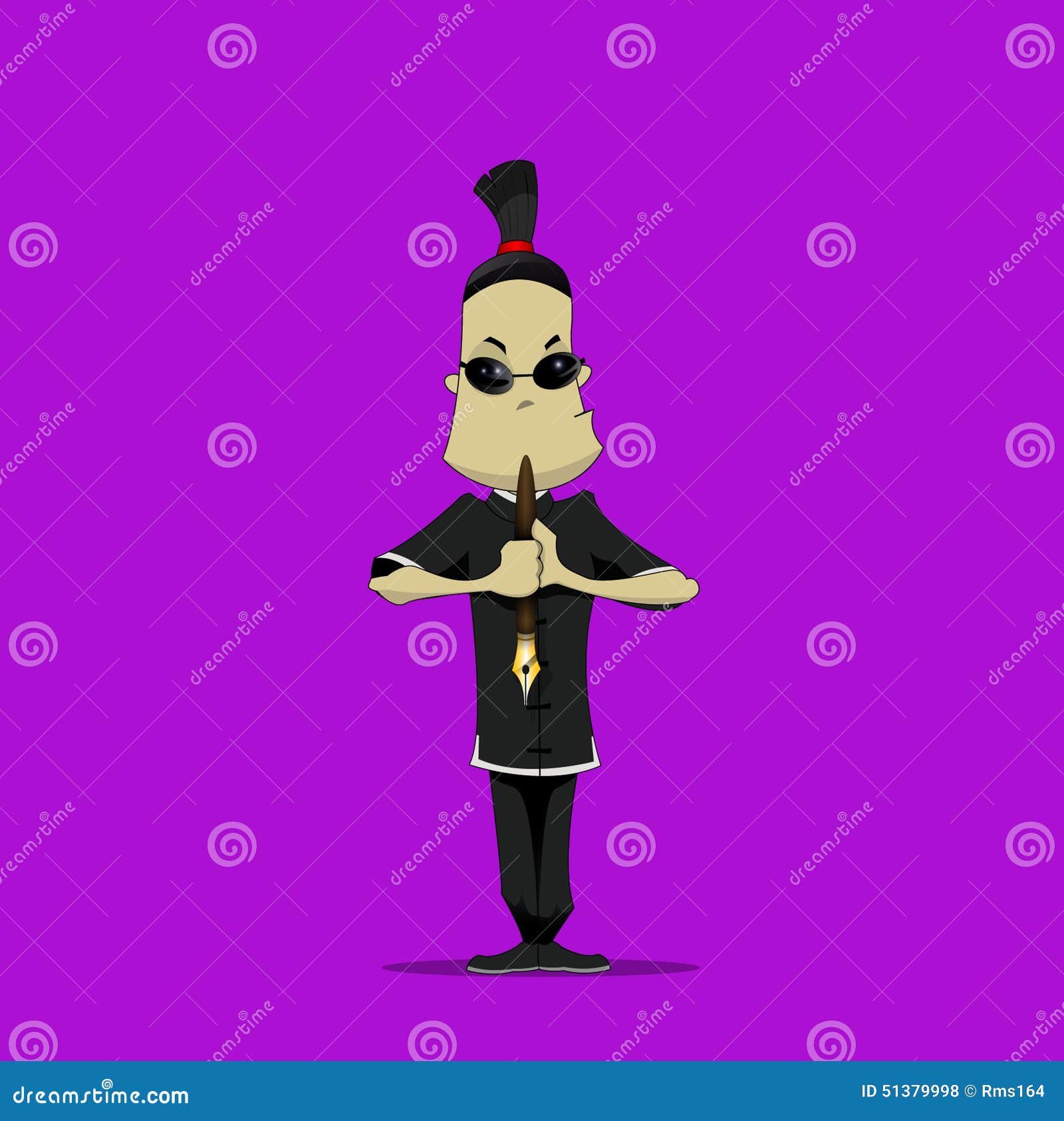 Wushu Fighter Icon Cartoon Vector Illustration | CartoonDealer.com ...